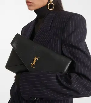 Saint Laurent Cassandre Large Pouch - Black
