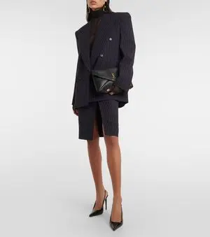 Saint Laurent Cassandre Large Pouch - Black