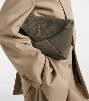 Saint Laurent Cassandre Large Pouch - Grey