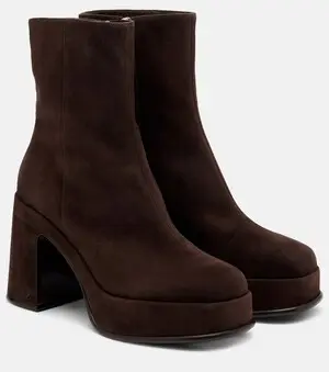 JIMMY CHOO Hadi Suede Platform Ankle Boots