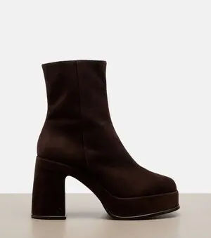 JIMMY CHOO Hadi Suede Platform Ankle Boots