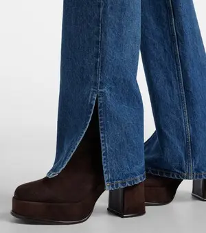 JIMMY CHOO Hadi Suede Platform Ankle Boots