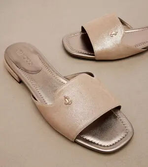 JIMMY CHOO Dina Leather Slides