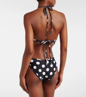 MONTCE Emma Polka-dot Bikini Top - Black