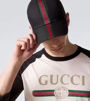 Gucci Web Stripe Baseball Cap - Black