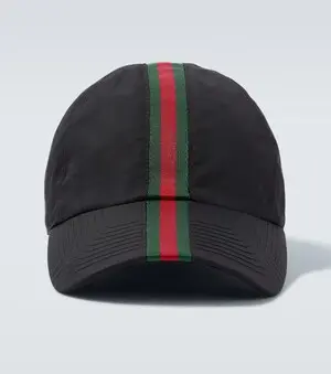 Gucci Web Stripe Canvas Baseball Cap