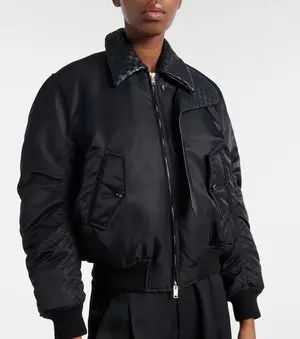 Bottega Veneta Intrecciato Leather-trimmed Blouson Jacket