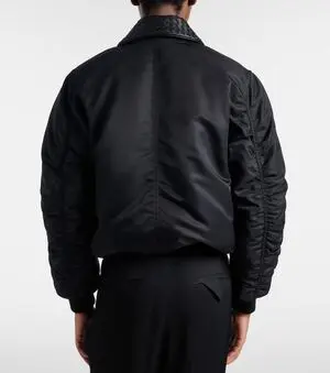 Bottega Veneta Intrecciato Leather-trimmed Blouson Jacket