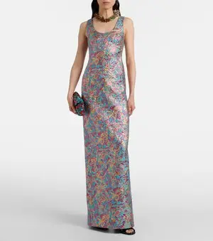Dries Van Noten Brocade Maxi Dress - Multicoloured