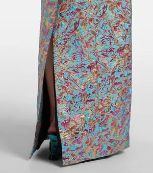 Dries Van Noten Brocade Maxi Dress - Multicoloured