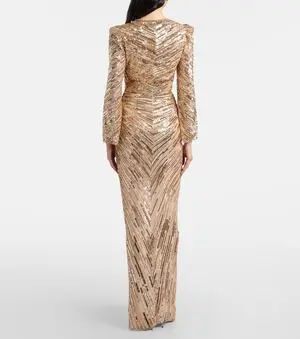 Jenny Packham Darcy Embellished Gown - Beige