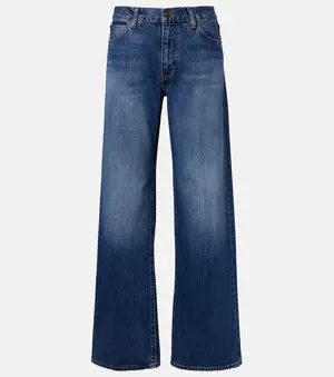FRAME The Off Duty Stroll Wide-leg Jeans - Blue