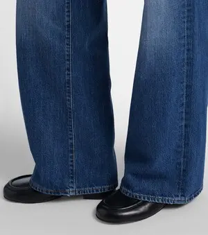 FRAME The Off Duty Stroll Wide-leg Jeans - Blue