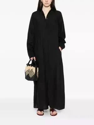 TOTEME Long-sleeve Shirt Dress - Black