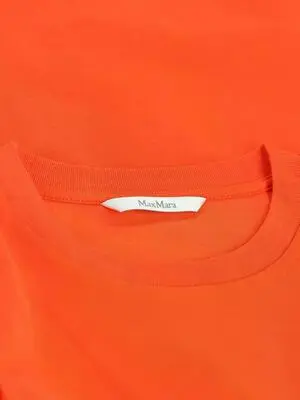 Max Mara Chest-pocket Embroidered Logo T-shirt - Orange