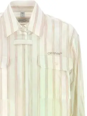 Off-White Striped Pocket Shirt