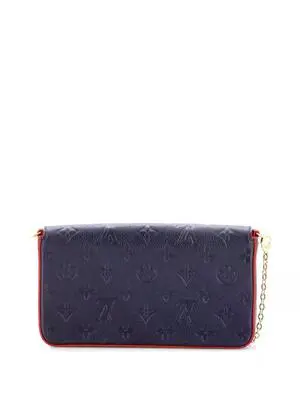 LOUIS VUITTON Felicie Pochette Monogram Empreinte Leather - Blue