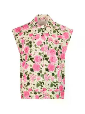 Liu Jo Floral Print Cotton Gilet