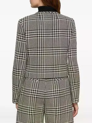 Lafayette 148 New York Plaid Cropped Jacket