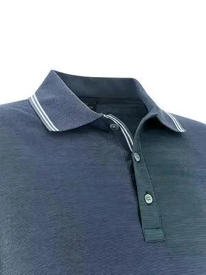 Paul & Shark Striped-trim Polo Shirt - Blue