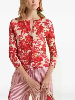 Malìparmi Printed Crew-neck Cardigan