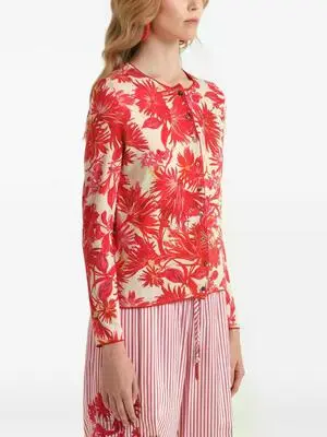 Malìparmi Printed Crew-neck Cardigan
