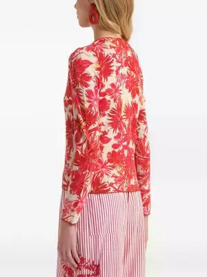 Malìparmi Printed Crew-neck Cardigan