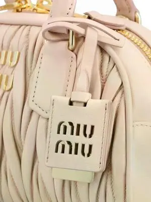 Miu Miu Arcadie Quilted Leather Tote - Pink