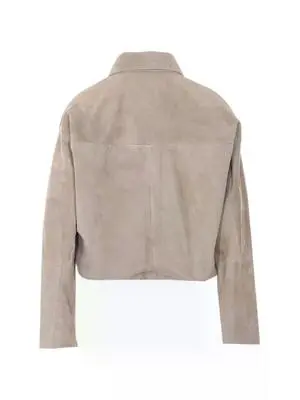 ARMA Loua Suede Bomber Jacket - Neutrals