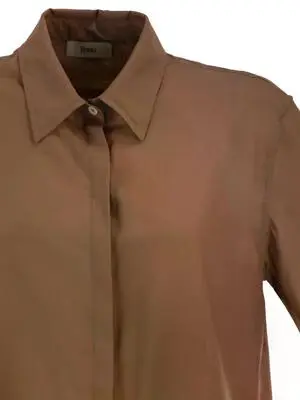 Herno Classic Collar Short Sleeve Shirt - Brown