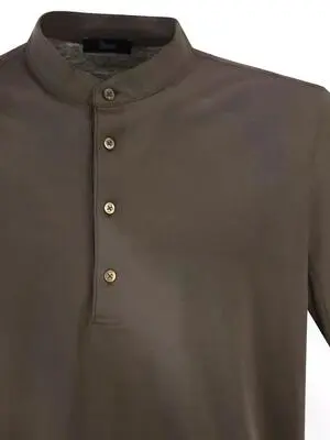 Herno Standing-collar Polo Shirt - Brown