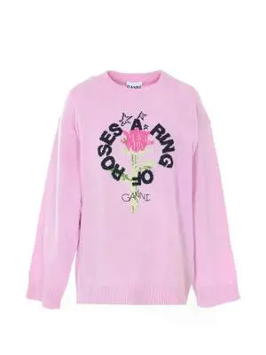 GANNI Crew-neck Long-sleeve Sweater