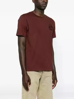 Sandro Cotton Crochet Flower T-shirt - Brown