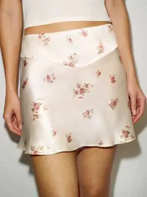 REFORMATION Samara Silk Mini Skirt