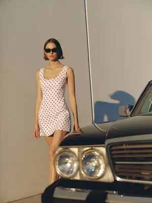 REFORMATION Franceska Linen Mini Dress - Multi