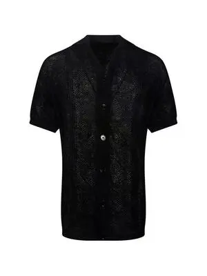 AMARANTO Button Short-sleeve Jumper