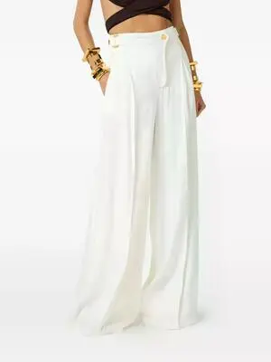 Elisabetta Franchi Palazzo Pants With Straps And Golden Hardware