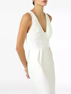 Elisabetta Franchi Sleeveless V-neck Crêpe Dress