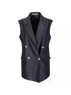 Tagliatore Bernice Pinstriped Waistcoat - Grey