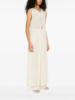 FORTE_FORTE Long Vest - White