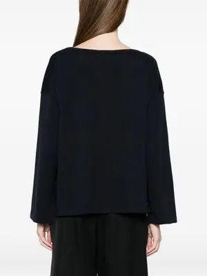 CT PLAGE Cotton Crewneck Sweater - Blue