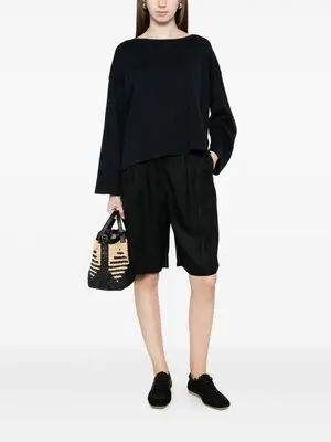 CT PLAGE Cotton Crewneck Sweater - Blue