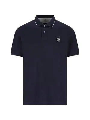 Brunello Cucinelli Logo Cotton Polo Shirt