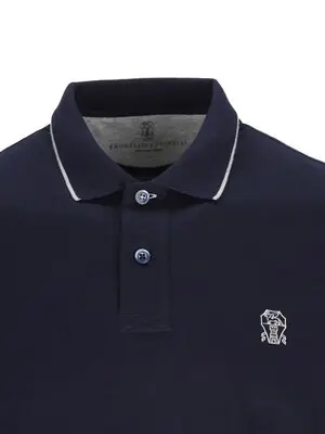 Brunello Cucinelli Logo Cotton Polo Shirt