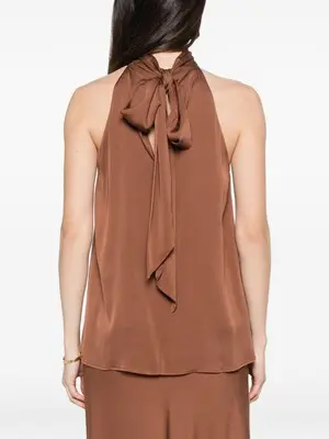 NOUVELLE SILK95FIVE Villette Silk Top - Brown