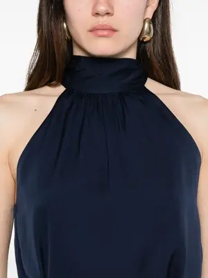 NOUVELLE SILK95FIVE Villette Silk Top - Blue