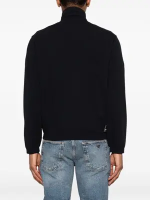 Emporio Armani High-neck Zip Sweatshirt - Blue