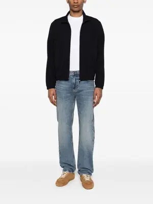 Emporio Armani High-neck Zip Sweatshirt - Blue