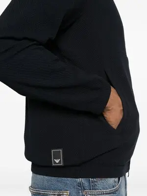 Emporio Armani High-neck Zip Sweatshirt - Blue