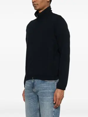 Emporio Armani High-neck Zip Sweatshirt - Blue